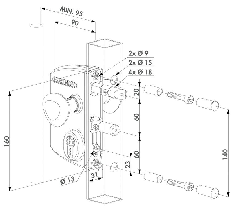 Serrure électrique en applique - Foussier Quincaillerie