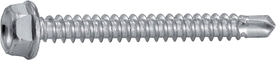 Vis autoperceuse tête hexagonale à embase crantée Acier zingué blanc - Foussier