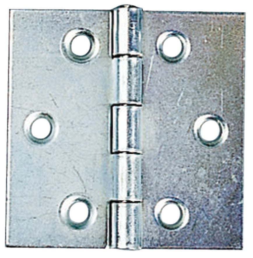 Charnière carrée simple feuille Acier zingué - Foussier