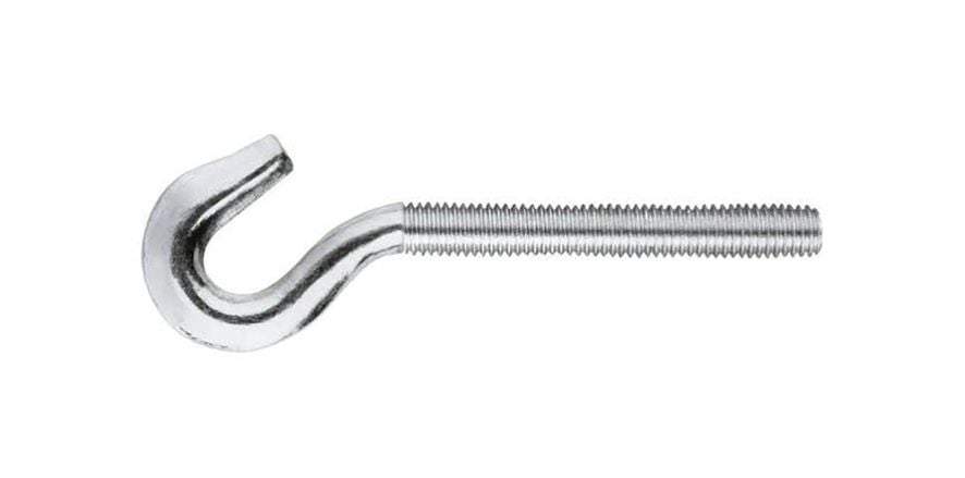 Piton à crochet à vis métaux Acier zingué blanc - Foussier
