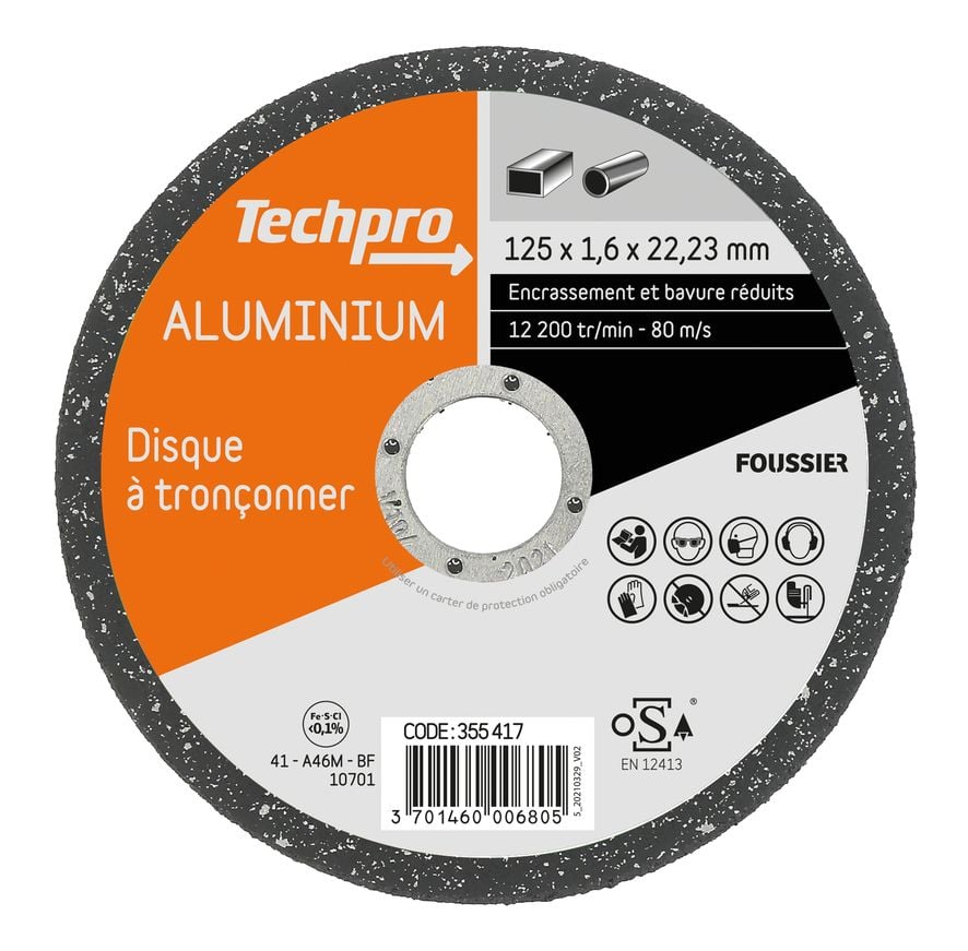 Disque à tronçonner alu 125mm - Foussier