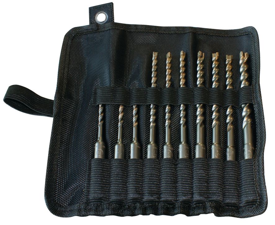 Trousse de 10 forets béton SDS-Plus 3 taillants - Foussier