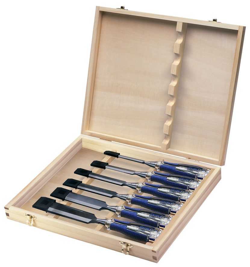 Coffret de 6 ciseaux à bois manche résine - Foussier Quincaillerie