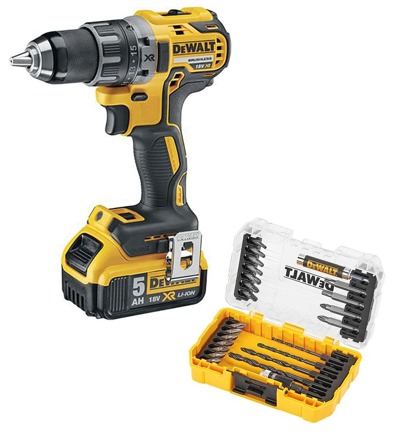 Kit perceuse visseuse 18 V DCD791P2-QW + coffret accessoires 25 pcs ...