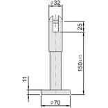 Pied réglable inox - Foussier