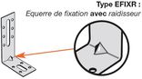 Équerre de fixation avec renfort EFIXR Acier galvanisé - Foussier